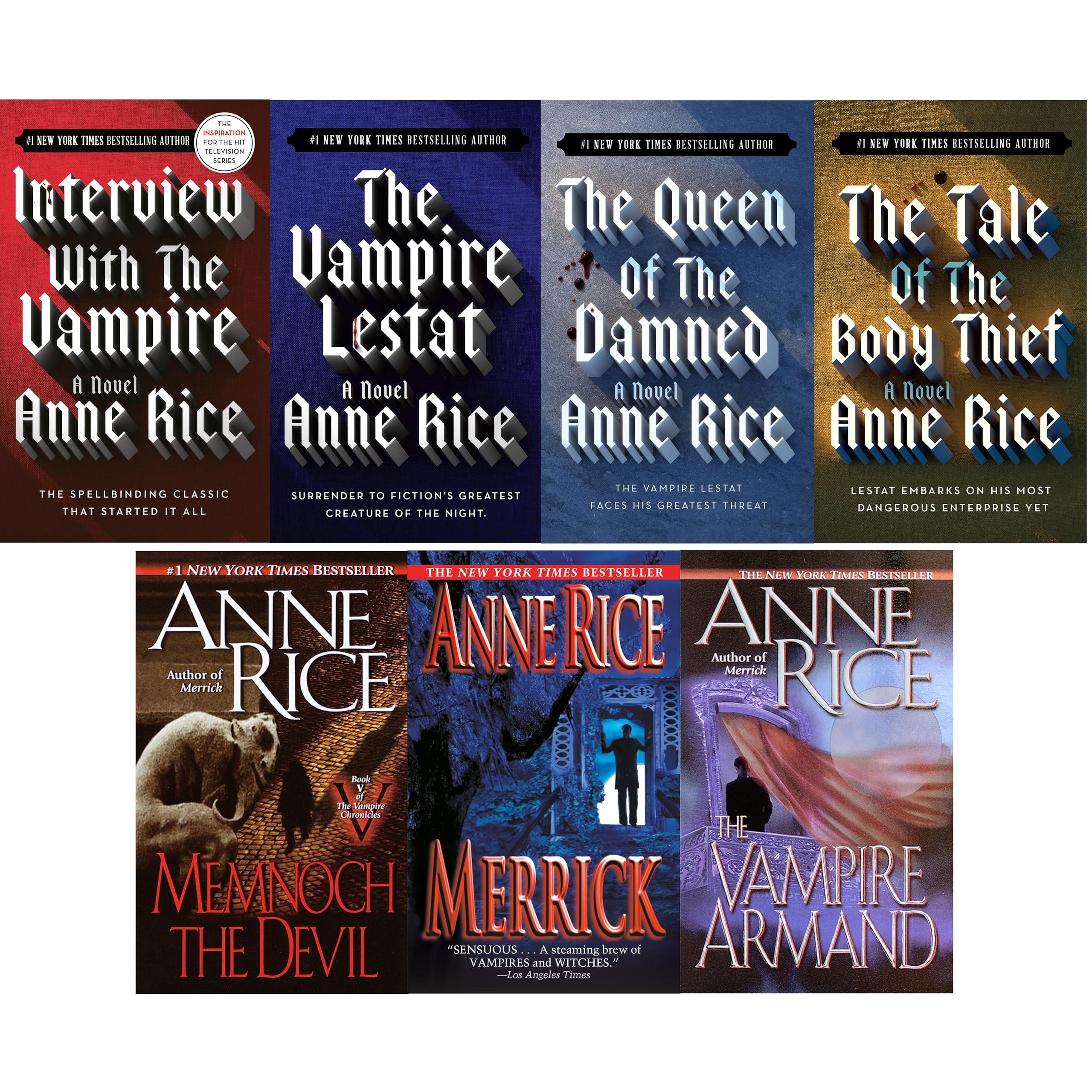 Anne Rice 7 Book Set "Interview with the Vampire", "The Vampire Lestat ...