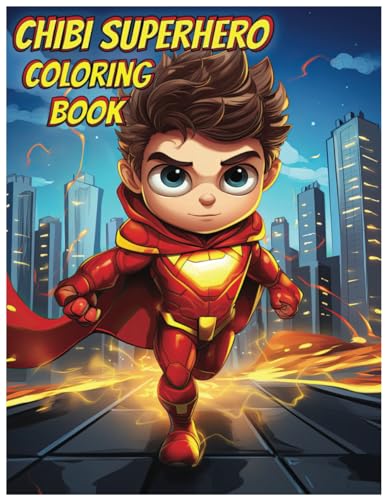 Chibi Cute Super Heroes Coloring Book for Kids: 50 Coloring Pages for ...