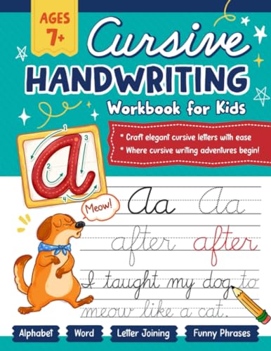 Cursive Handwriting Workbook for Kids: Master Penmanship and Learn to ...