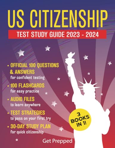 US Citizenship Test Study Guide: 3 Books in 1: Become an American ...
