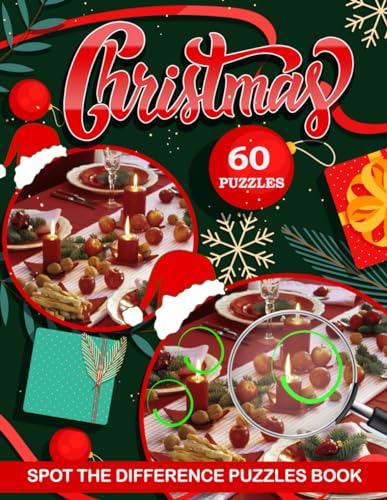 Christmas Spot The Difference Puzzles Book: Spot the Differences ...