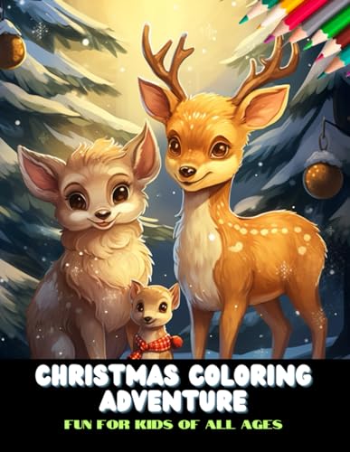 Christmas Coloring Adventure: Fun for Kids of All Ages, 50 Pages, 8.5 ...