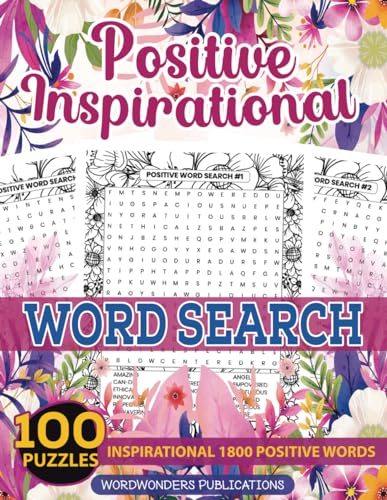 Positive Inspirational Word Search for Adults Teens & Seniors: Relaxing ...