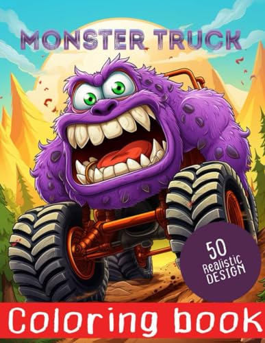 Monster Truck Coloring Book: Realistic Monster Truck Coloring Book ...