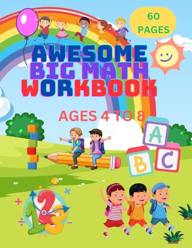 Awesome Big Math Workbook AGE 4 TO 8 -: 50 + Activities Number Tracing ...
