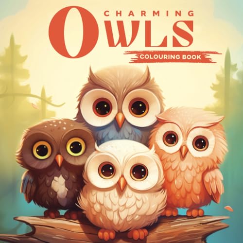 Charming Owls, colouring book: 52 drawings for kids by inmilibooks ...
