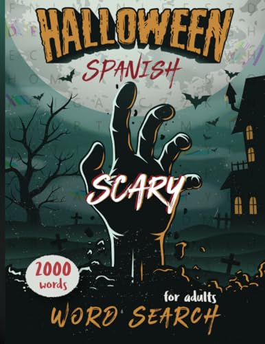 Spanish Halloween Scary Word Search for Adults: Learn 2,000 Spanish ...