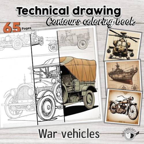 Technical Sign: War Vehicles - Outlines Coloring Book: Architecture ...