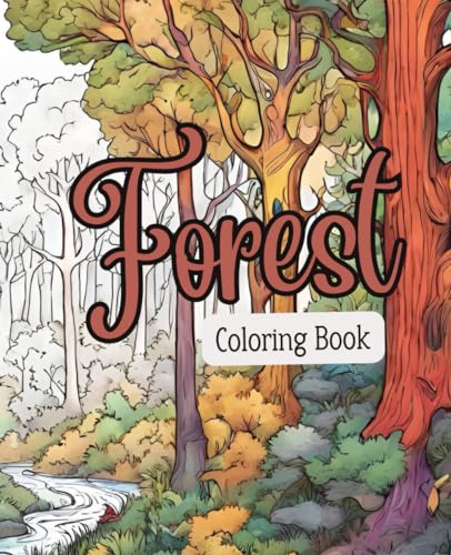 Forest Coloring Book with 51 pages | Nature Coloring Book | Tree ...