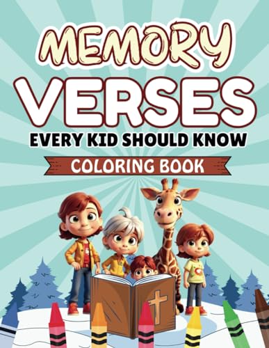 Memory Verses Every Kid Should Know: Bible verse coloring book for kids ...
