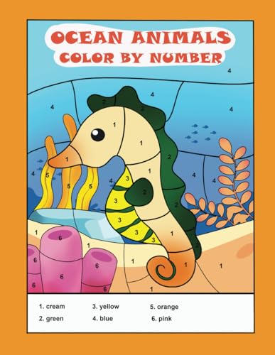 Color By Number Ocean Animals