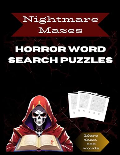 Nightmare Mazes: Horror Word Search Puzzles: Dreadful and spine ...