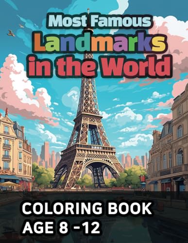 Most Famous Landmarks in the World Coloring book: Landmarks in the ...
