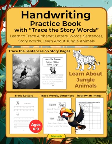 Handwriting Practice Workbook for Kids with “Trace the Story Words ...