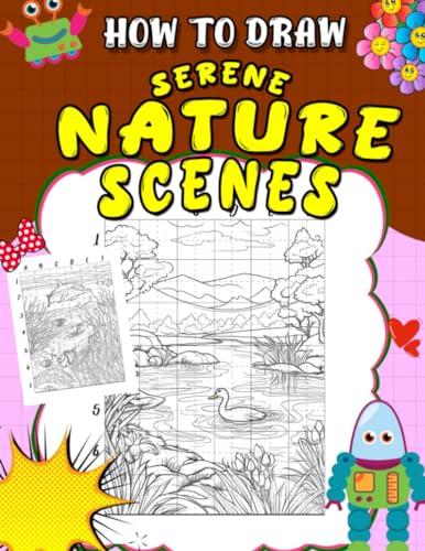 How To Draw Serene Nature Scenes: Anxiety Relief Coloring Book for ...
