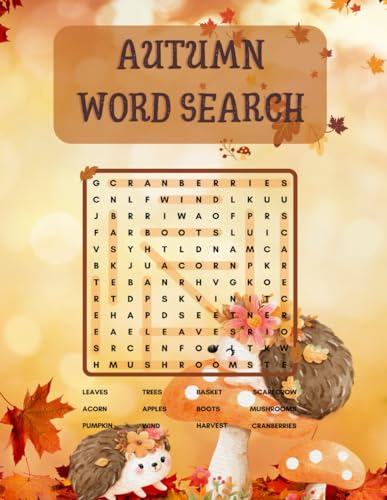 Autumn Word Search: Autumn Themed Word Find Puzzle Book for Adults and ...