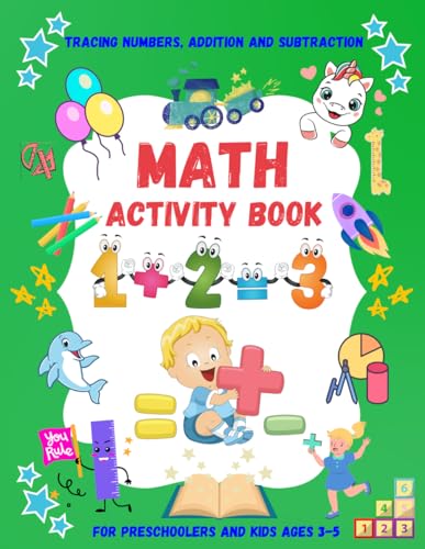 Math Activity Book: For Preschoolers and Kids Ages 3-5 / Tracing ...