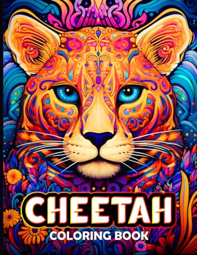 Cheetah Coloring Book: Cheetah Coloring Book with Graceful Cheetah ...
