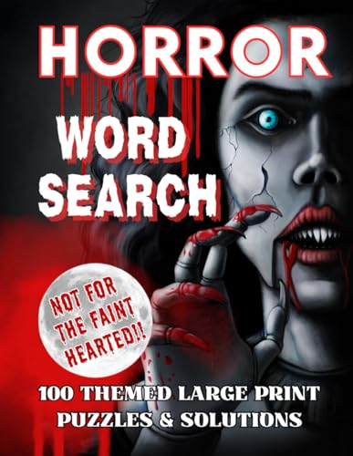 Horror Word Search For Adults: Scary Word Search Large Print. Not for ...
