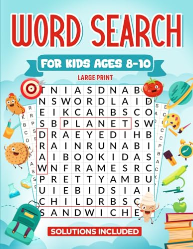 Word Search for Kids Ages 8-10: 100 Word Puzzles for Kids | Large Print ...