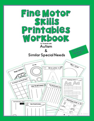 Fine Motor Skills Printables Workbook: for Students with Autism ...