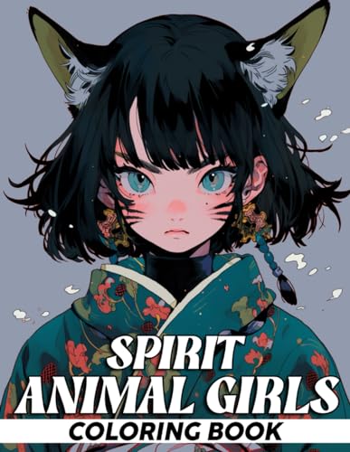 Spirit Animal Girls Coloring Book: Wonderful Coloring Pages Of Magical ...