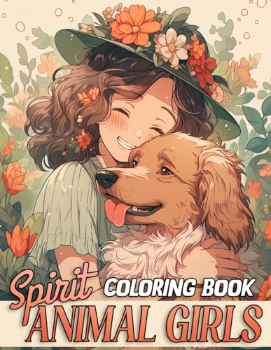 Spirit Animal Girls Coloring Book: Mystical Creatures With Creative And ...