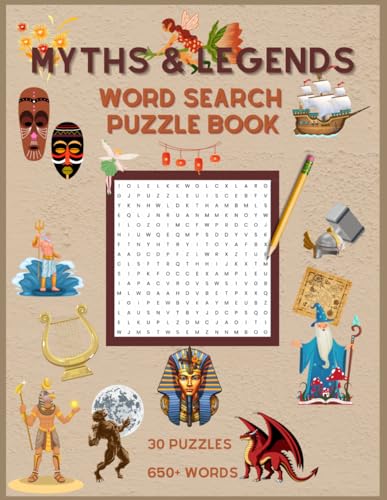 Myhts & Legends Word search puzzle book: 38 pages 8,5"x11" by Creative ...