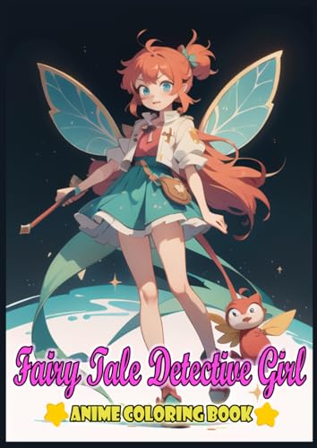 Fairy Tale Detective Anime Girl Coloring Book: 40 Vibrant Coloring ...