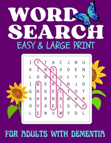 Word Search For Adults With Dementia: Easy, Large Print, and Relaxing ...