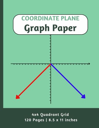 Coordinate Plane Graph Paper – 4x4 Quadrant Grid: XY Axis, Quad Ruled ...