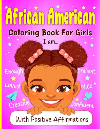 African American Coloring Book For Girls: With Positive Affirmations ...