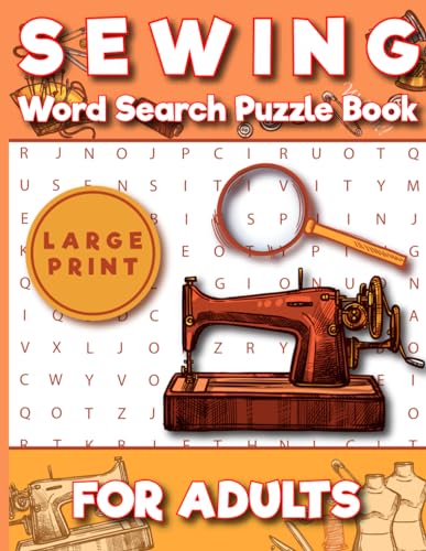 Sewing Word Search Puzzles for Adults: Large Print Sewing Word Search ...