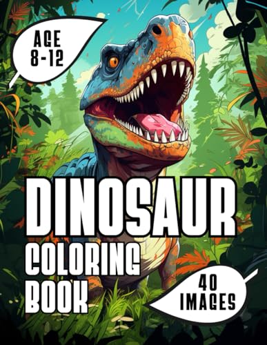 Dinosaur Coloring Book: awesome and cute dinosaurs coloring pages for ...