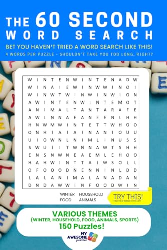 The 60 Second Word Search - Various Themes: 150 Puzzle Edition! by My ...