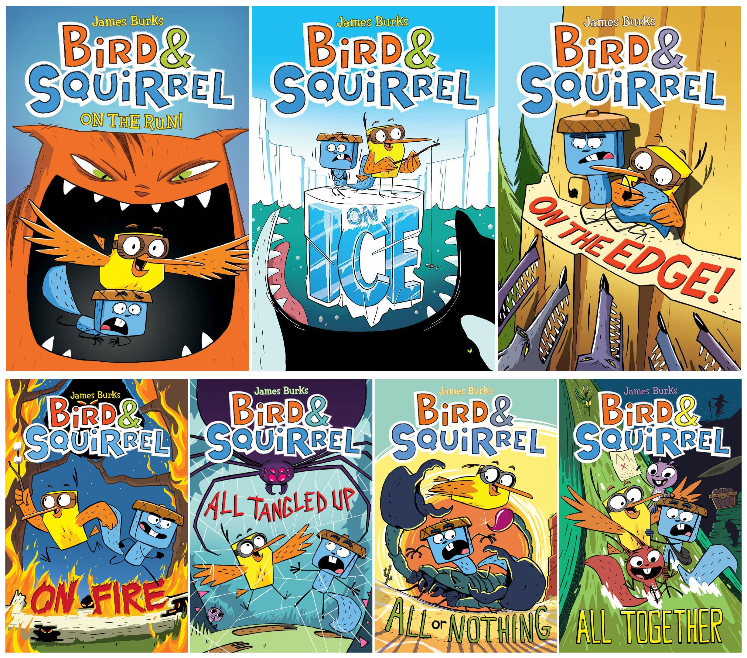 NEW! Bird & Squirrel Series 7 Books Set (#1 - #7) by James Burks ...