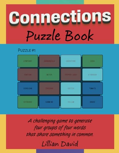 Connections Puzzles Book: A challenging game to generate four groups of ...