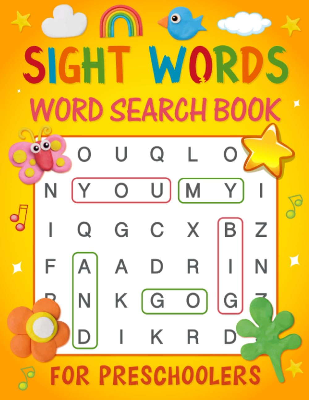 Sight Words Word Search Book for Preschoolers: 50 Easy Sight Words Word ...