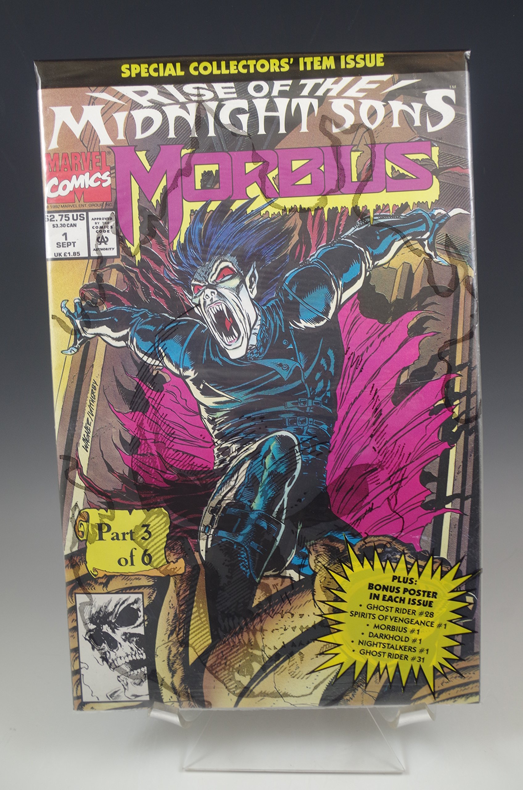 RISE OF THE MIDNIGHT SONS #1 MORBIUS MARVEL SEALED COMIC BOOK 1992 by ...