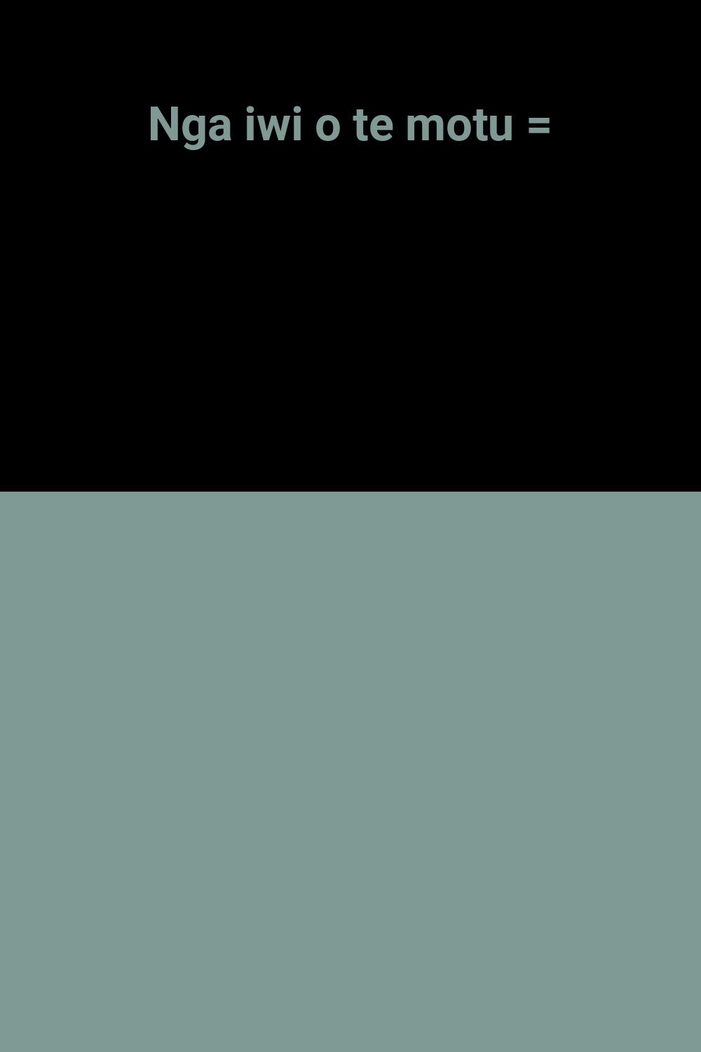 Nga iwi o te motu =: One thousand years of Maori history by Michael ...