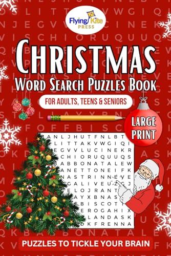Christmas Large Print Word Search Puzzles Book: Holiday Themed Word ...