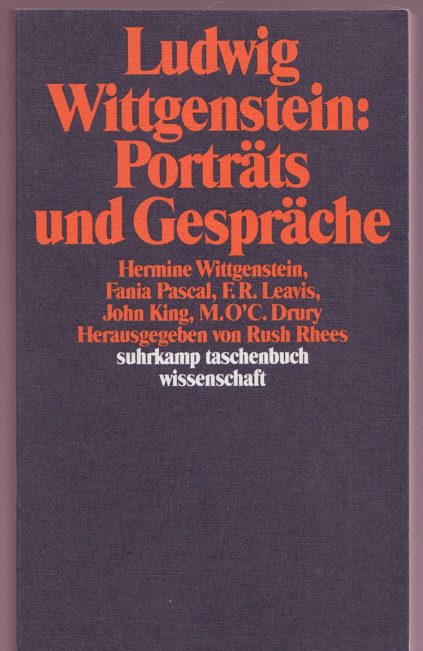 Porträts und Gespräche. by Ludwig Wittgenstein | Goodreads