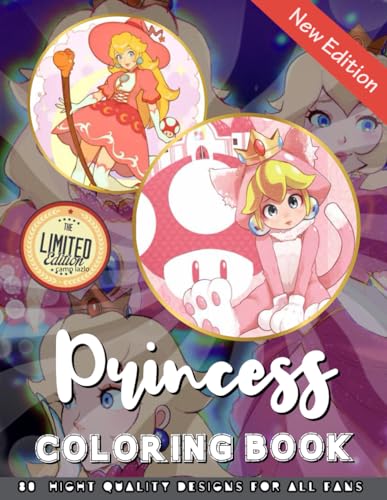 Princess Pe.ach Coloring Book: Many One Sided Drawing JUMBO Pages Of ...