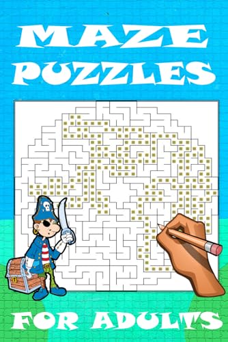 Maze Puzzles For Adults: 100 Maze Puzzles (With Solutions) | Multiple ...