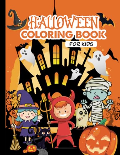 Halloween Coloring Book For kids: 50 Bold and Easy Large Print Coloring ...