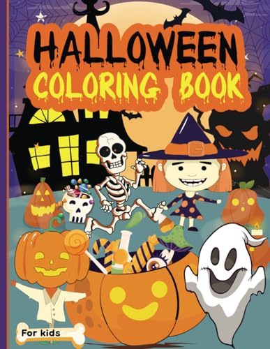 Halloween Coloring Book For kids: Bold and Easy Large Print Coloring ...