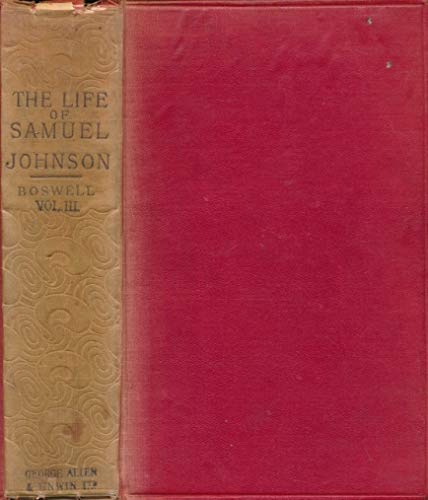 The Life of Samuel Johnson. Volume III only. Swan edition by James ...