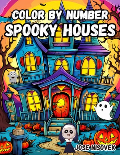 Color By Number Spooky Houses: Halloween Amazing Houses and Interiors ...