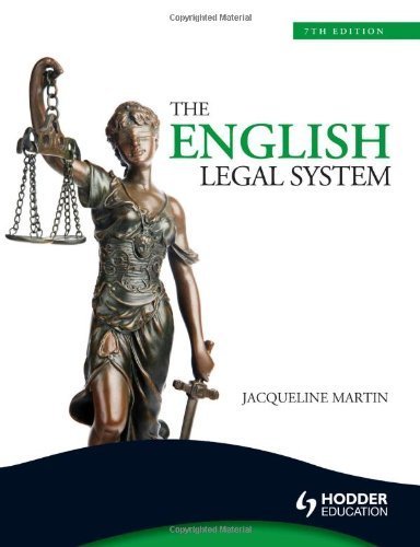 The English Legal System, 7th Edition by Martin, Jacqueline (2013 ...