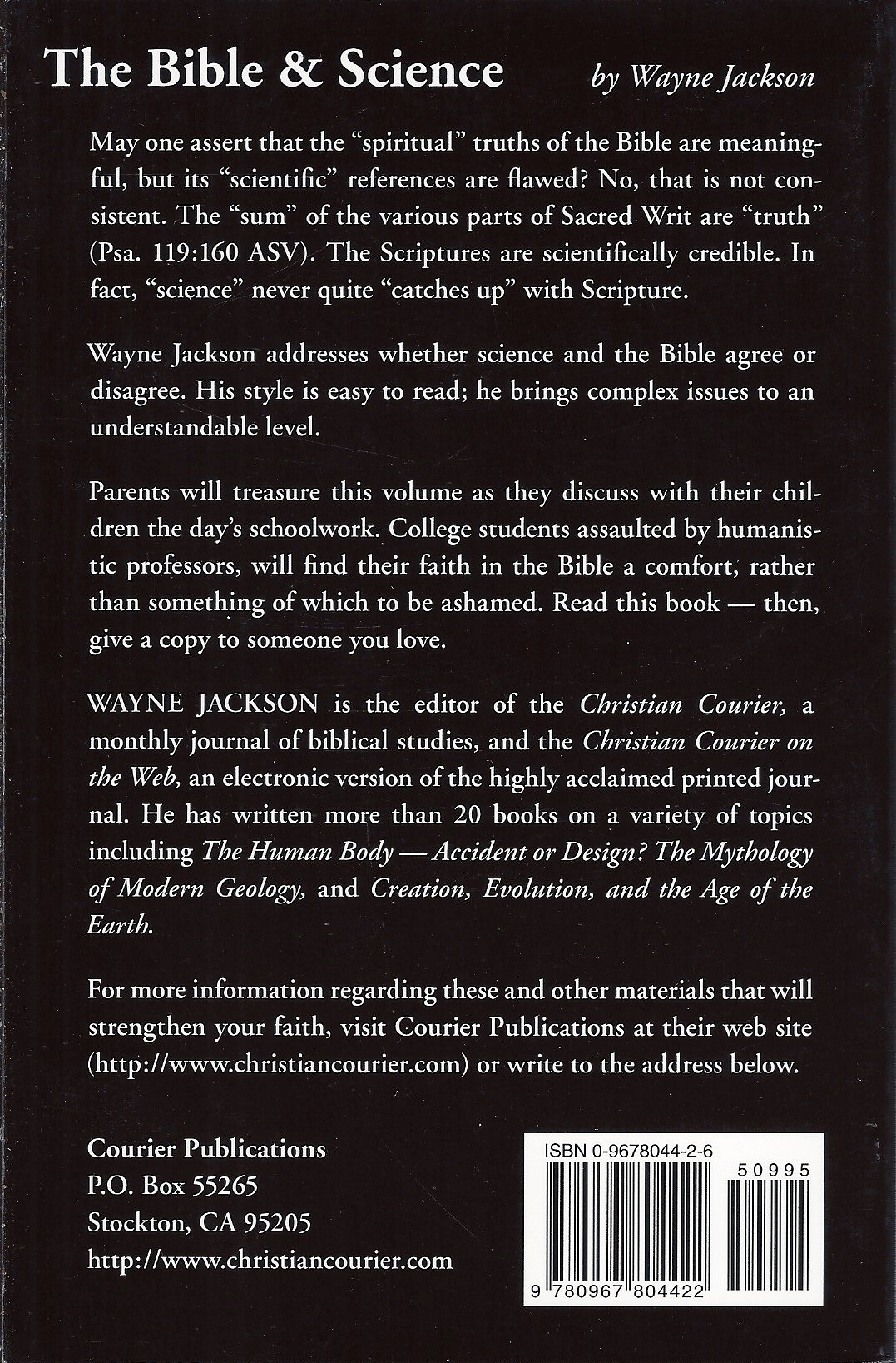 The Bible & Science by Wayne Jackson | Goodreads